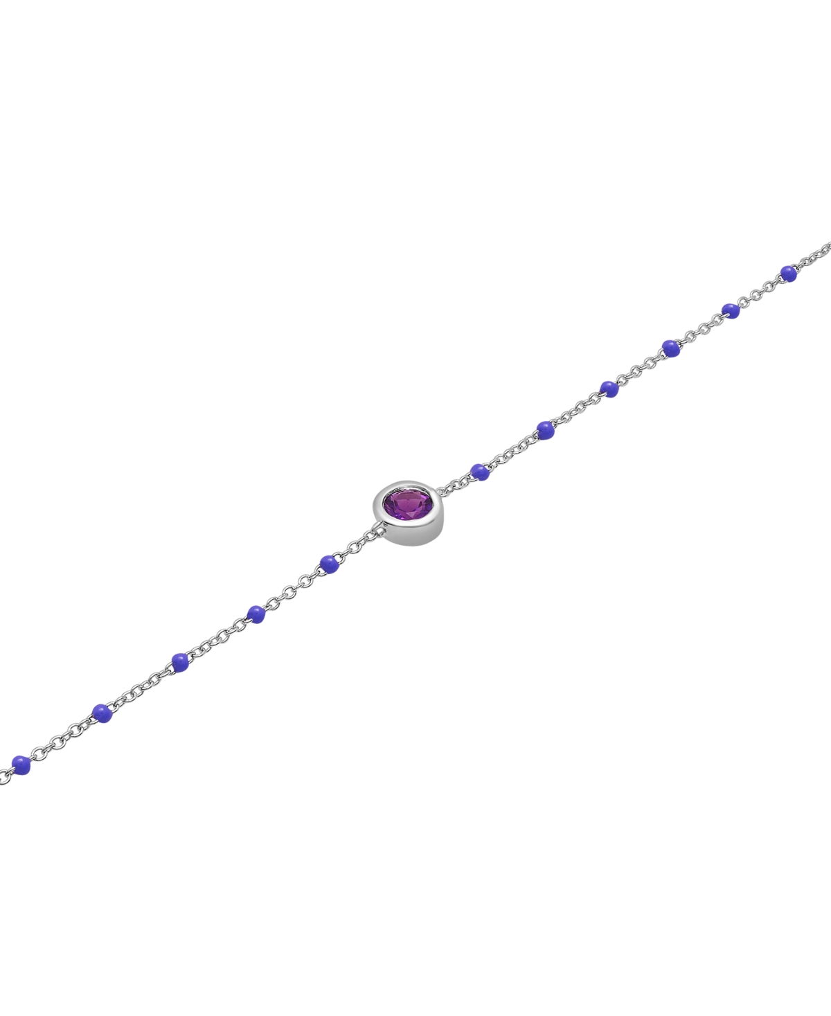 Click here for Amethyst (1/6 ct. t.w.) & Enamel Bead Link Bracele... prices