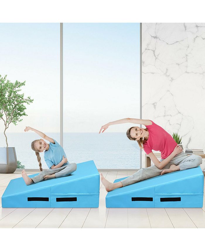 Costway Incline Gymnastics Mat Wedge Ramp Gym Fitness Skill Tumbling ...