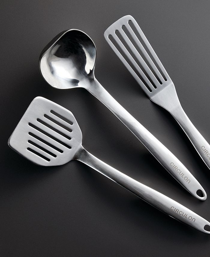 Circulon Tools Stainless Steel Hollow Handle Kitchen Utensils, Set of 3 ...