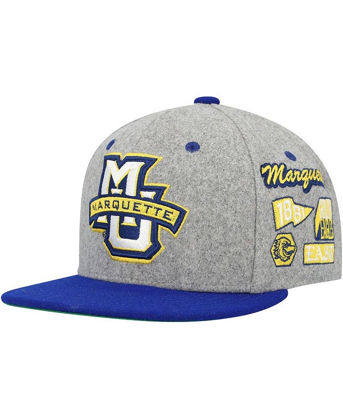 Mitchell & Ness Big Boys Gray and Blue Marquette Golden Eagles Melton ...