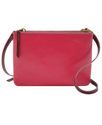 Fossil Devon Leather Crossbody Bag - Macy's