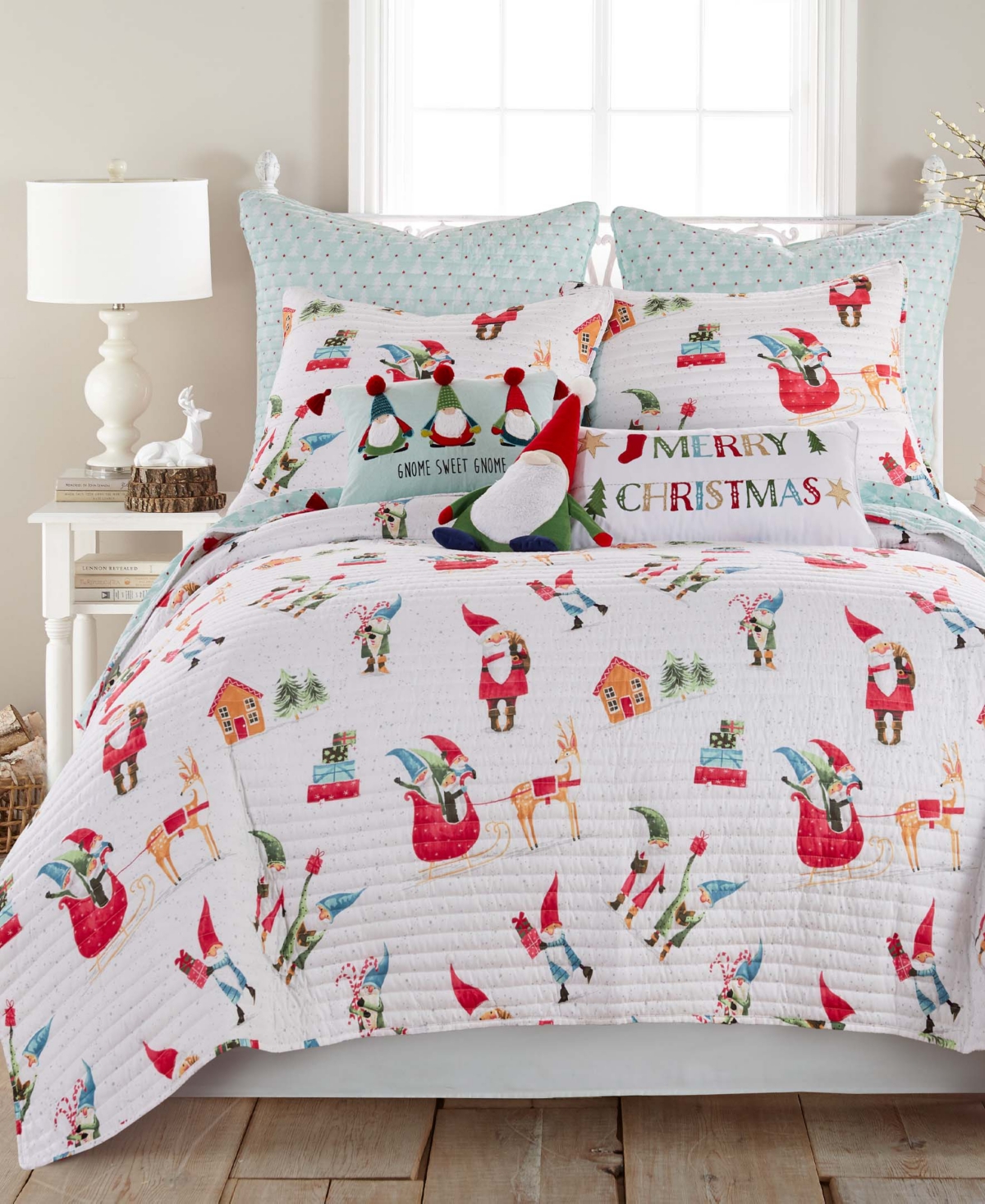 Click here for Levtex Gnome for the Holidays Quilt  King/Californ... prices