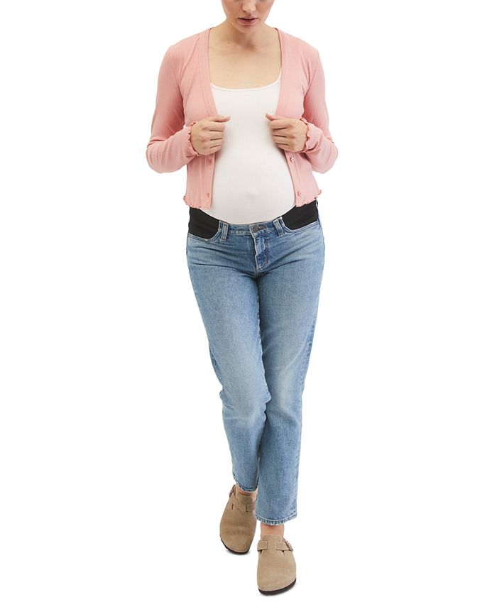 Motherhood Maternity Ribbed Knit Maternity Cardigan - Macy's