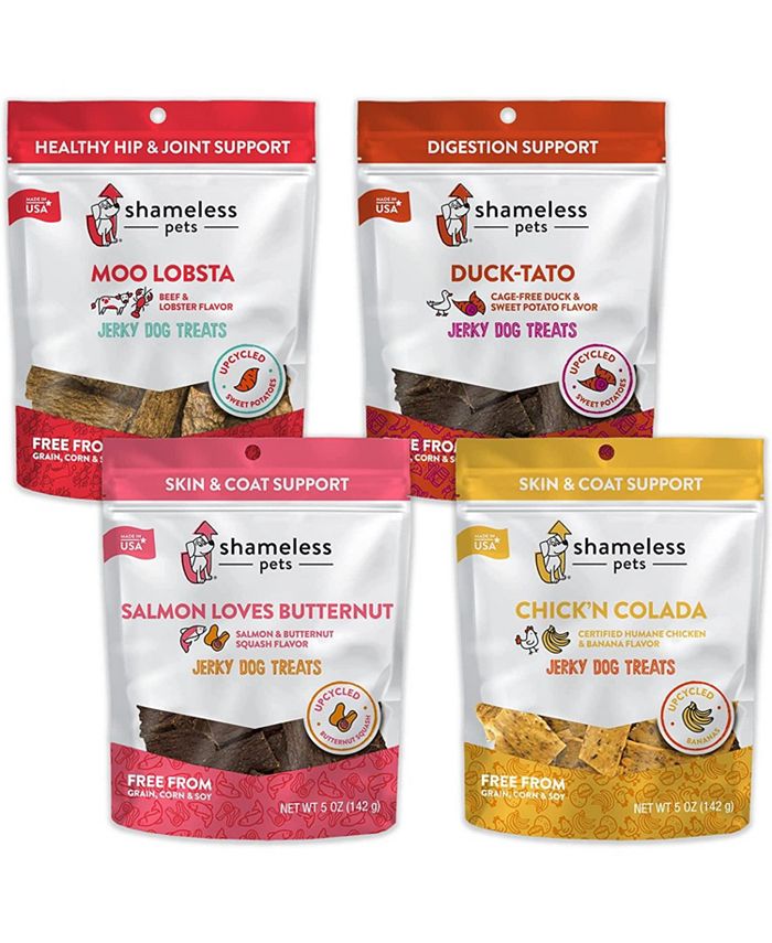 Shameless Pets Dog Jerky Treats - Chicken, Beef, & Duck Jerky for Dogs ...