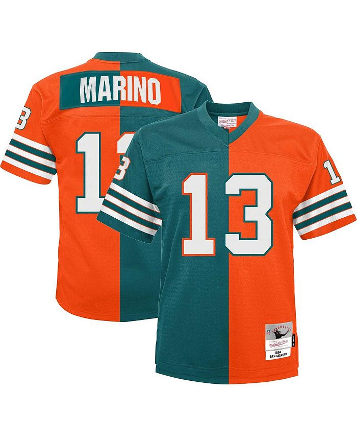Mitchell & Ness Men's Dan Marino Aqua and Orange Miami Dolphins Big and ...