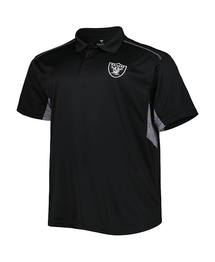 Profile Men's Black Las Vegas Raiders Big and Tall Team Color Polo ...