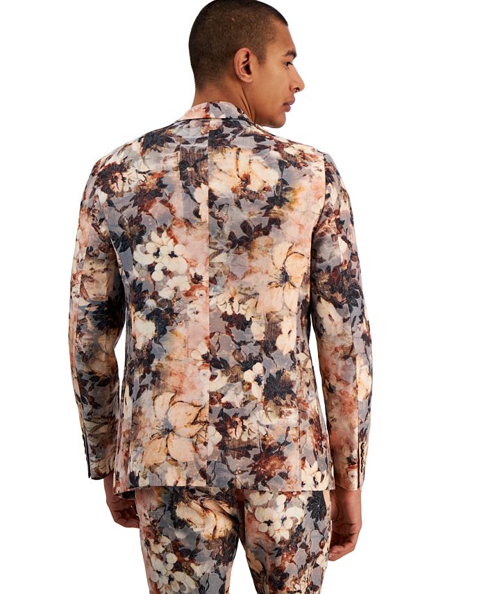 Paisley & Gray Men's Dover Slim-Fit Floral-Print Suit Jacket - Macy's
