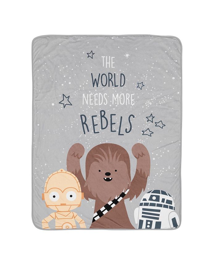 Lambs & Ivy Star Wars Rebels R2D2/C-3PO/Chewbacca Soft Faux Shearling ...