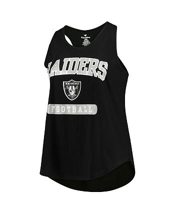 Profile Women's Las Vegas Raiders Black Plus Size Team Racerback Tank ...