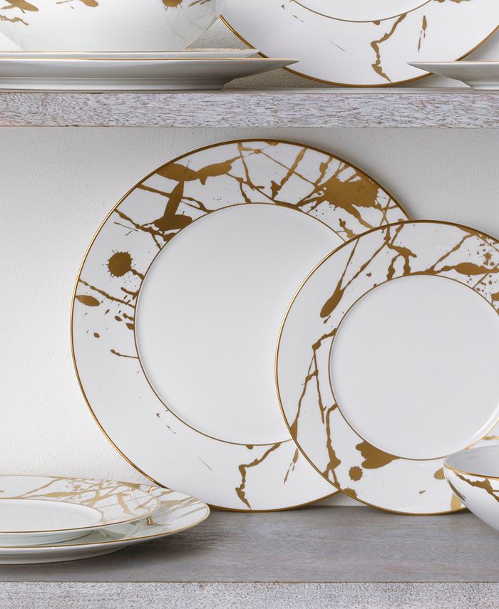 Noritake Raptures Gold Set of 4 Dinner Plates, Service For 4 - Macy's
