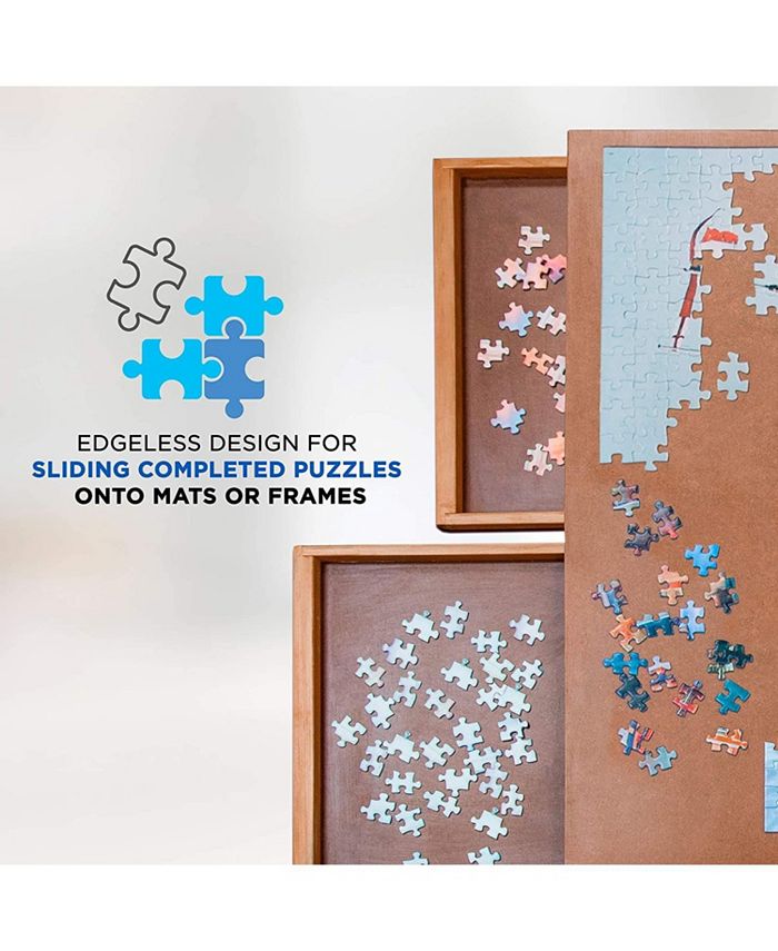 Jumbl 1500pc Puzzle Board 27”x35” Wooden Puzzle Table w/Legs - Macy's