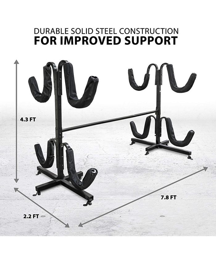 Raxgo Kayak Storage Rack, Freestanding Kayak Rack, Storage for 4 Kayak ...