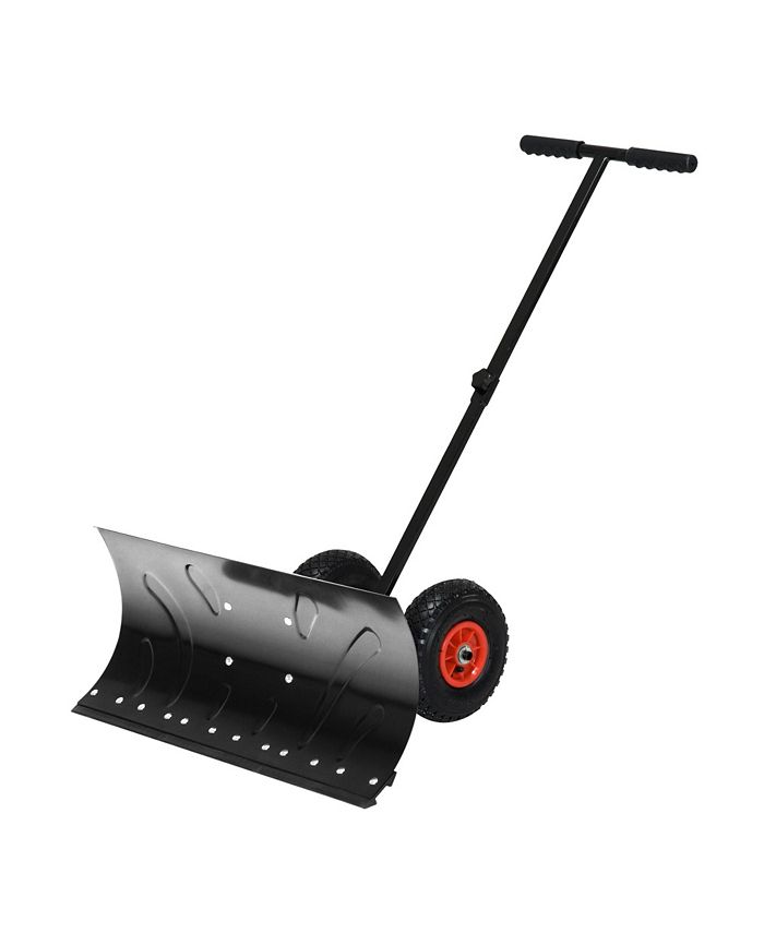 Outsunny 29" Blade Heavy-Duty Metal Snow Pusher Snow Removal Tool - Macy's