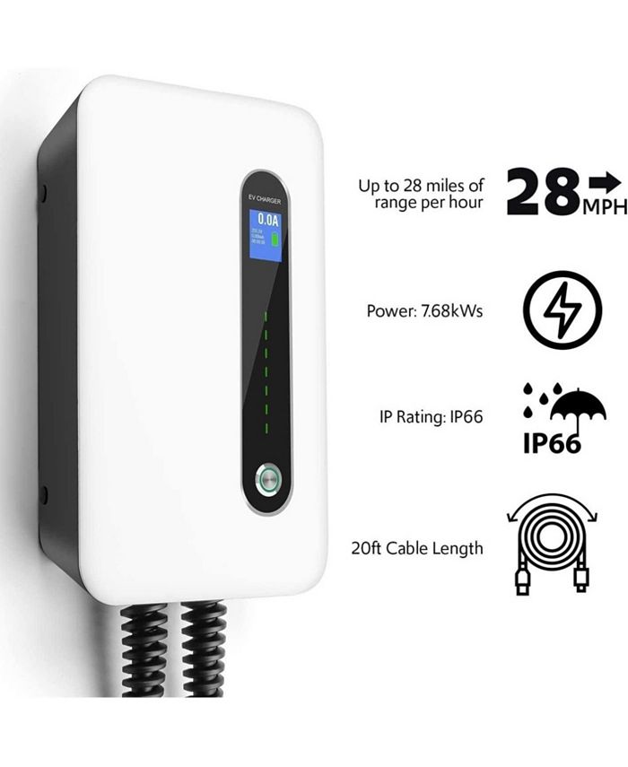 Lectron 240V 32 Amp Level 2 Electric Vehicle (EV) Charging Station with ...