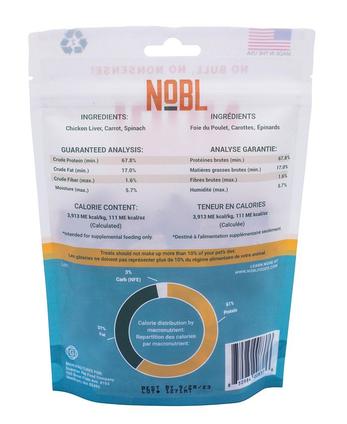 NOBL Foods NOBL Visibles Treats For Dogs Chicken Recipe- 1.5 oz ...