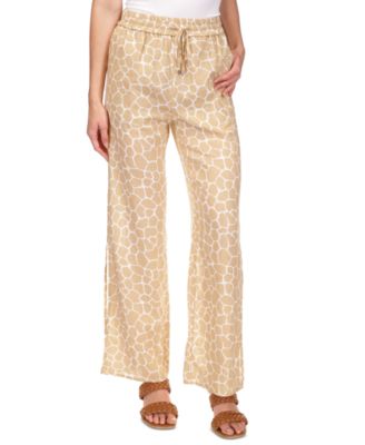 MICHAEL Michael Kors Women's Giraffe High-Slit Pants - Macy's
