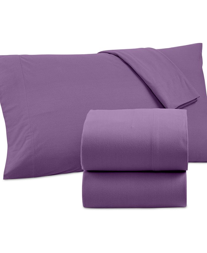 Shavel Micro Flannel Solid Twin 3-pc Sheet Set - Macy's