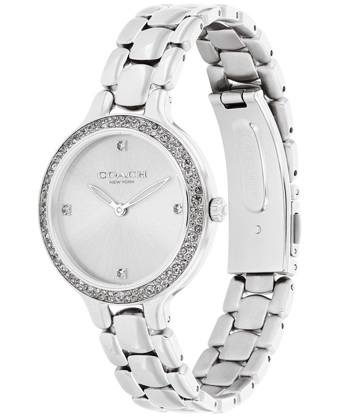 COACH Women's Chelsea Quartz Silver-Tone Stainless Steel Bracelet Watch ...
