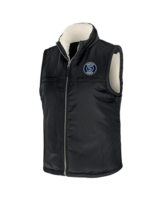 WEAR by Erin Andrews Women's Black, Cream Seattle Kraken Reversible ...