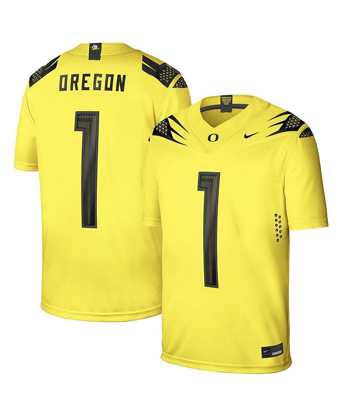Nike Men's #1 Yellow Oregon Ducks Alternate Game Jersey - Macy's