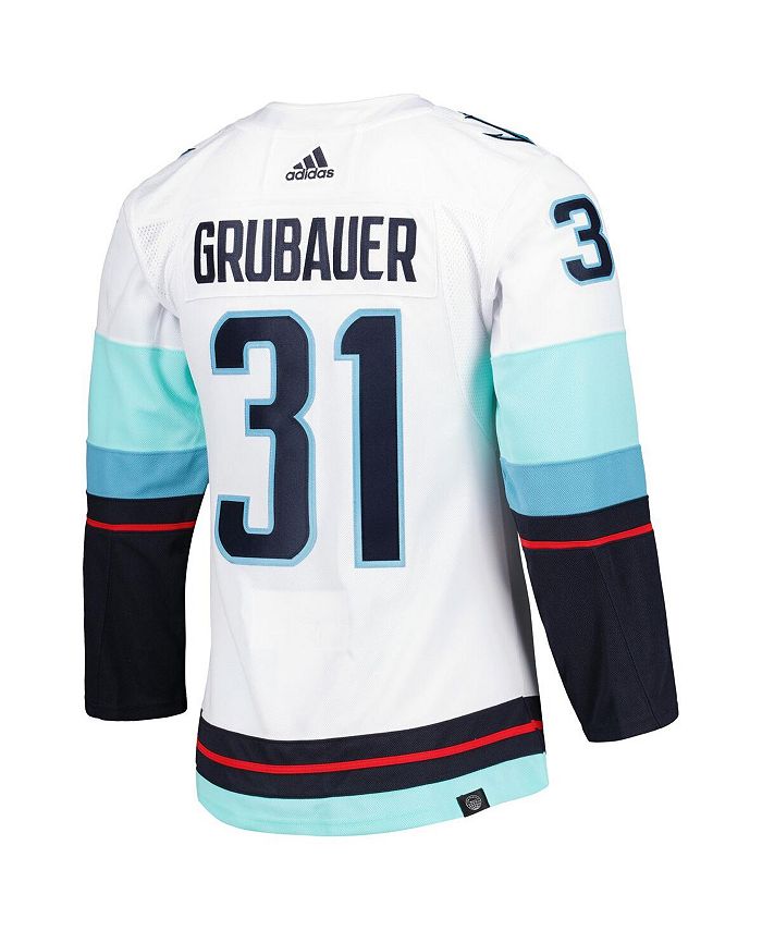 adidas Men's Philipp Grubauer White Seattle Kraken Authentic Pro Away ...