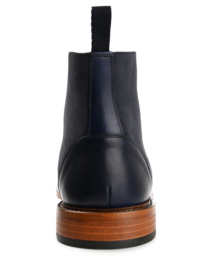 Taft Men's Troy Handcrafted Leather and Suede Dress Boots - Macy's