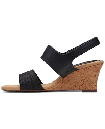 Clarks Women's Kyarra Faye Slingback Wedge Sandals - Macy's