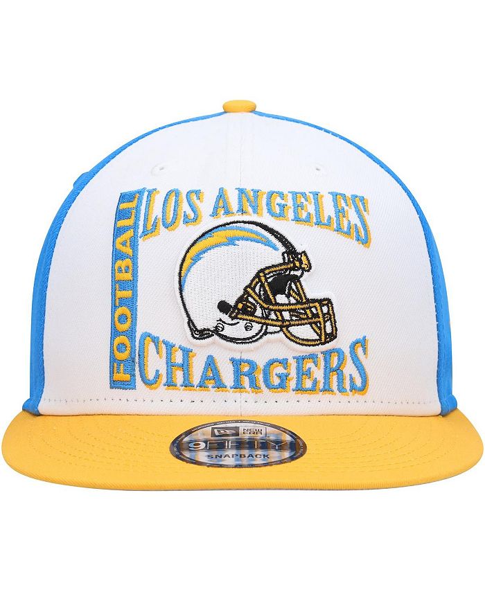 New Era Men's White, Gold Los Angeles Chargers Retro Sport 9Fifty ...