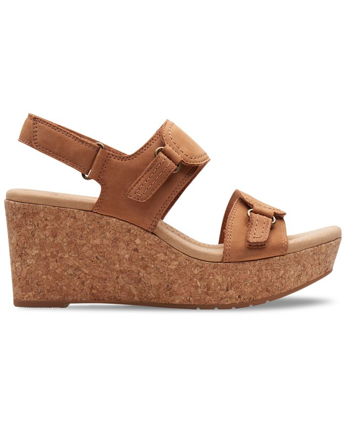 Clarks Women's Rose Lane Slingback Platform Wedge Sandals - Macy's