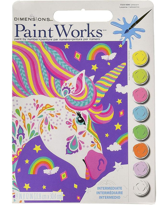 Paint Works Paint By Number Kit -Unicorn - Macy's