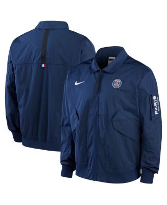 Men's Nike Navy Paris Saint-Germain Full-Zip Bomber Jacket - Macy's