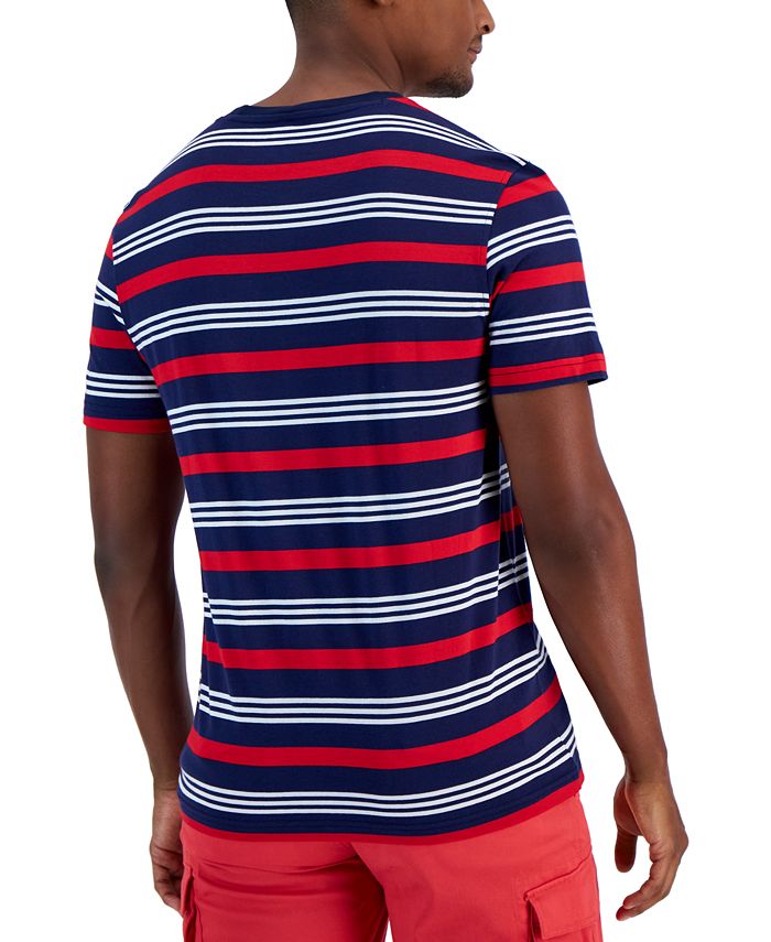 Club Room Men's Playful Stripe Short-Sleeve Crewneck T-Shirt, Created ...