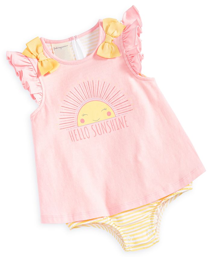 First Impressions Baby Girls Sunshine Sunsuit, Created for Macy's - Macy's
