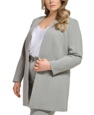 Calvin klein open front long jacket store