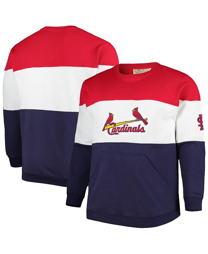 Profile Men's Red, Navy St. Louis Cardinals Big and Tall Pullover ...