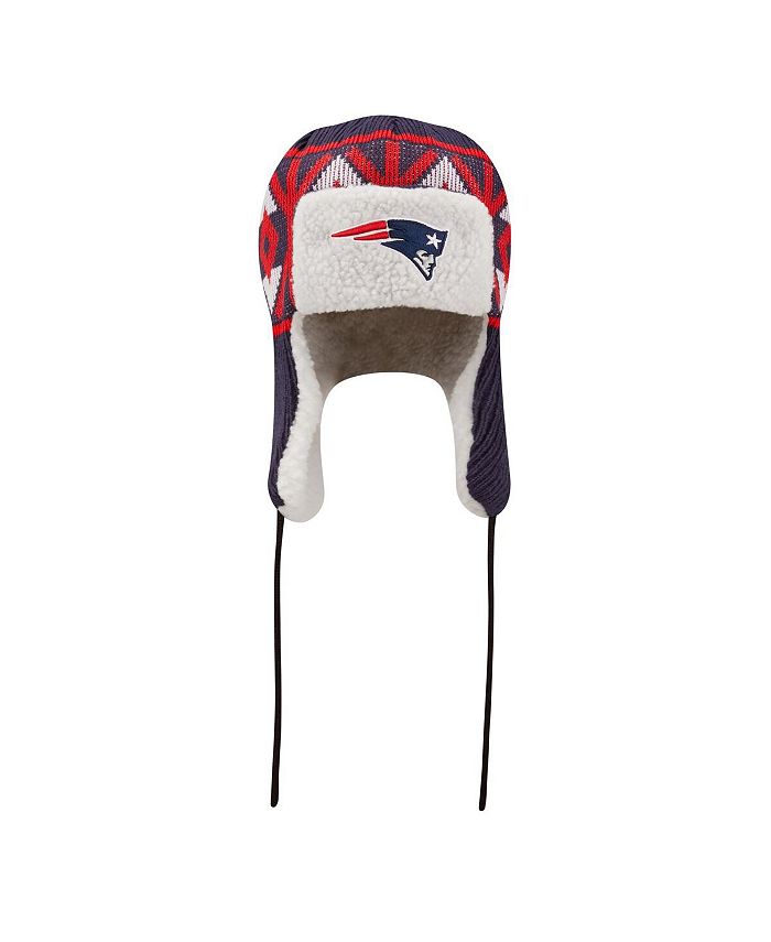 New Era Men's Navy New England Patriots Knit Trapper Hat - Macy's