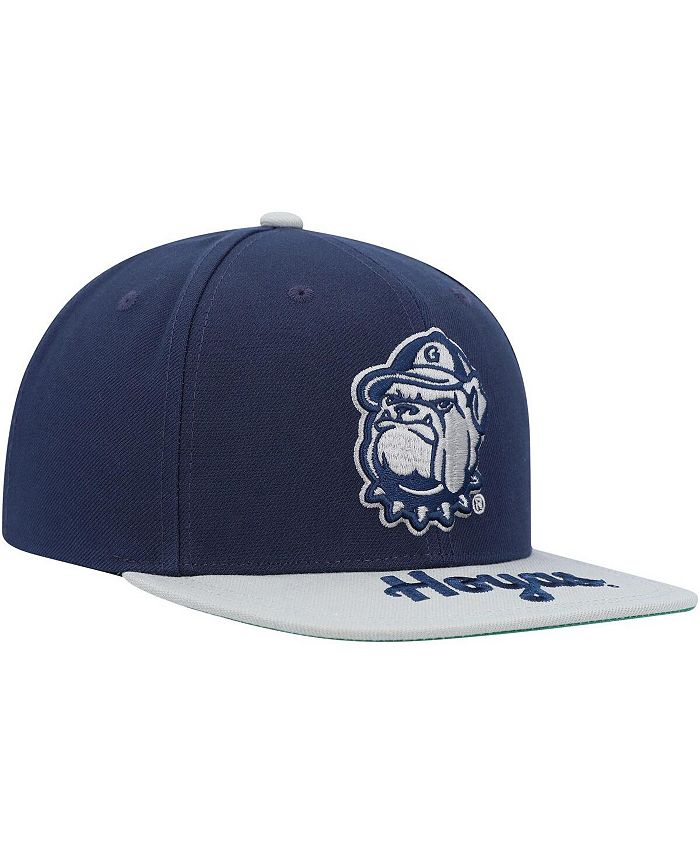 Mitchell & Ness Men's Navy and Gray Georgetown Hoyas Logo Snapback Hat - Macy's
