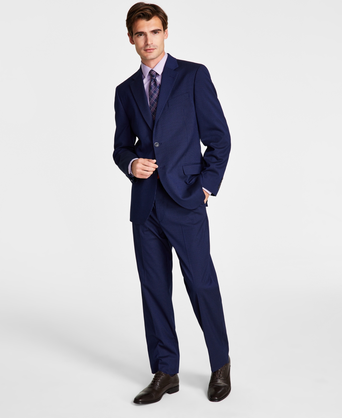 Click here for Nautica Mens Modern-Fit Bi-Stretch Suit - Navy Str... prices