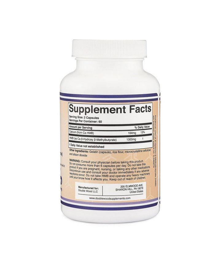 Double Wood Supplements HMB - 120 capsules, 1000 mg servings - Macy's