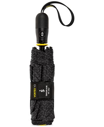 Shedrain Men's Compact Black Logo Umbrella - Macy's