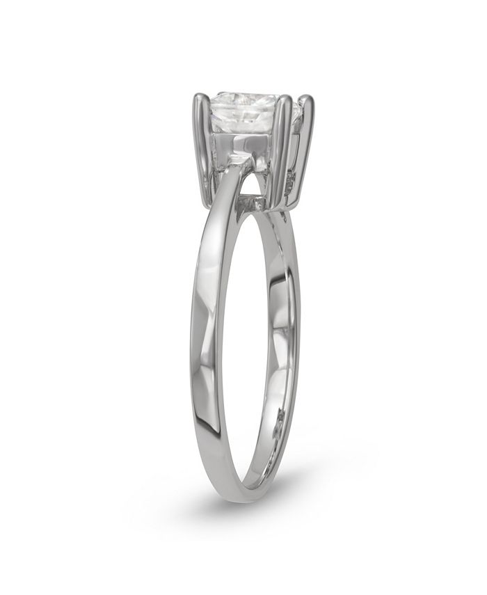 Charles & Colvard Moissanite Cushion Cut Solitaire Ring (1 1/10 ct. t.w ...