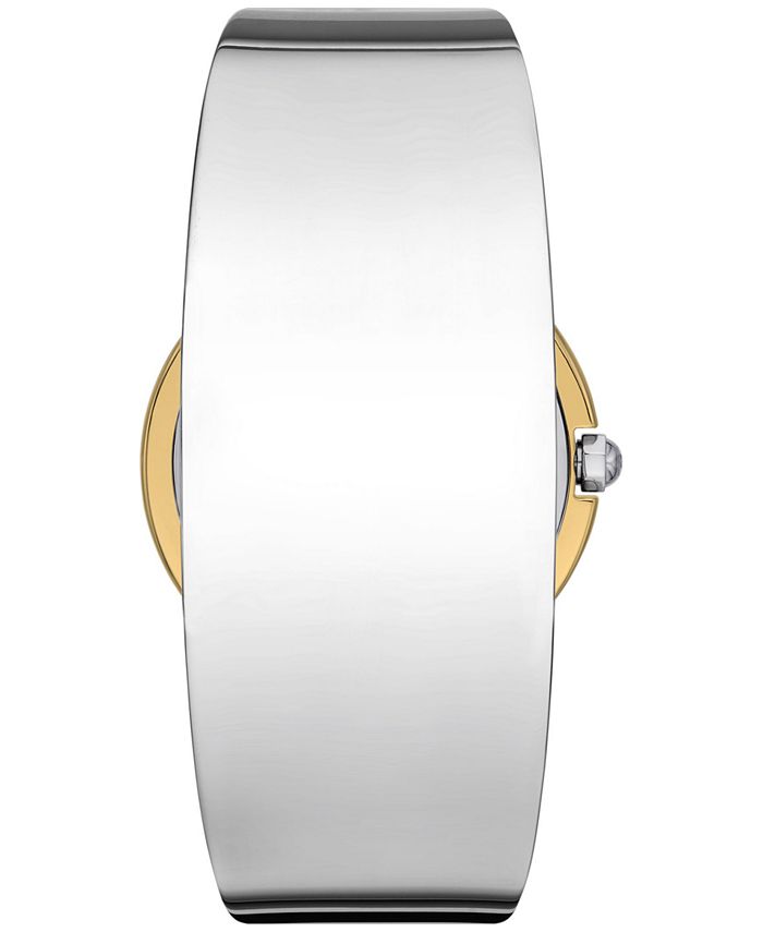 Tory Burch Women's Miller Luggage Leather Strap & Two-Tone Stainless ...