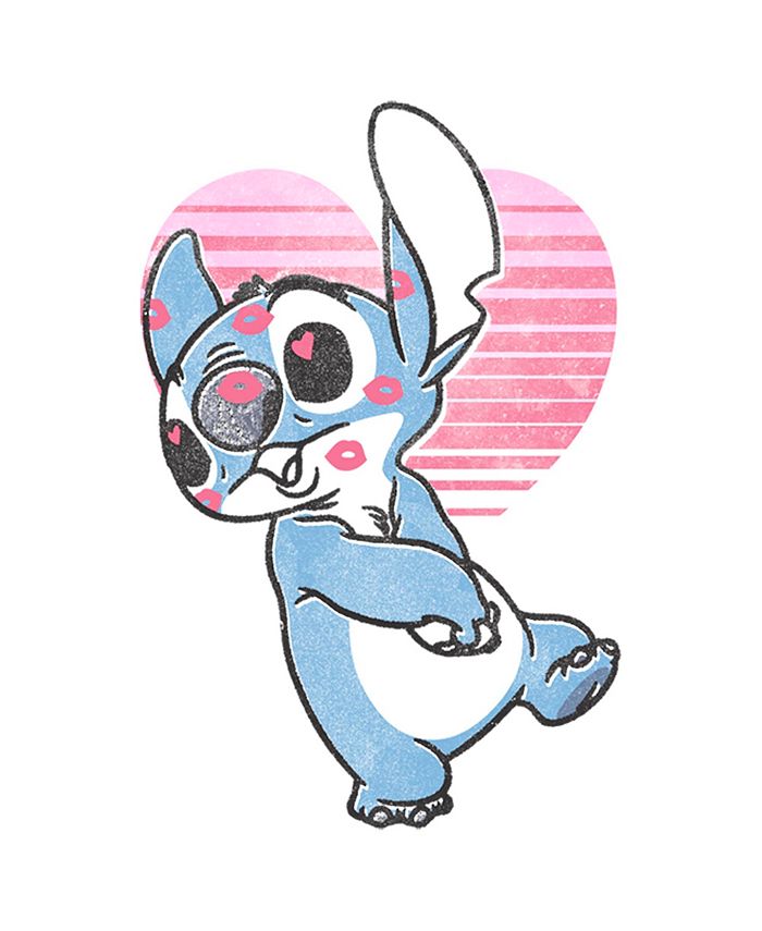 Disney Boy's Lilo & Stitch Valentine's Day Kissy Face Child T-Shirt ...