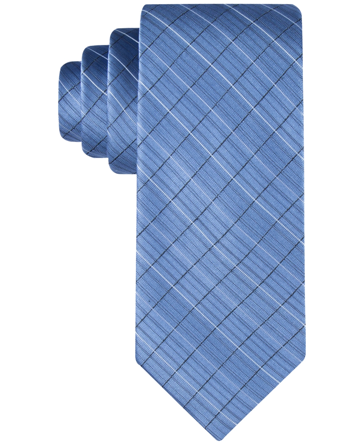 Click here for Calvin Klein Mens Etched Windowpane Tie - Lt. Navy prices
