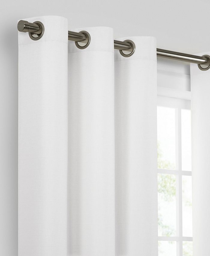 Eclipse Kendall Grommet Solid Textured Thermaback Blackout Curtain ...
