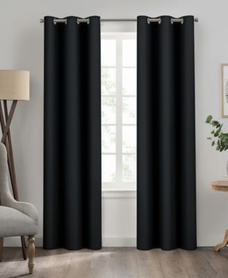 Eclipse Kendall Grommet Solid Textured Thermaback Blackout Curtain ...
