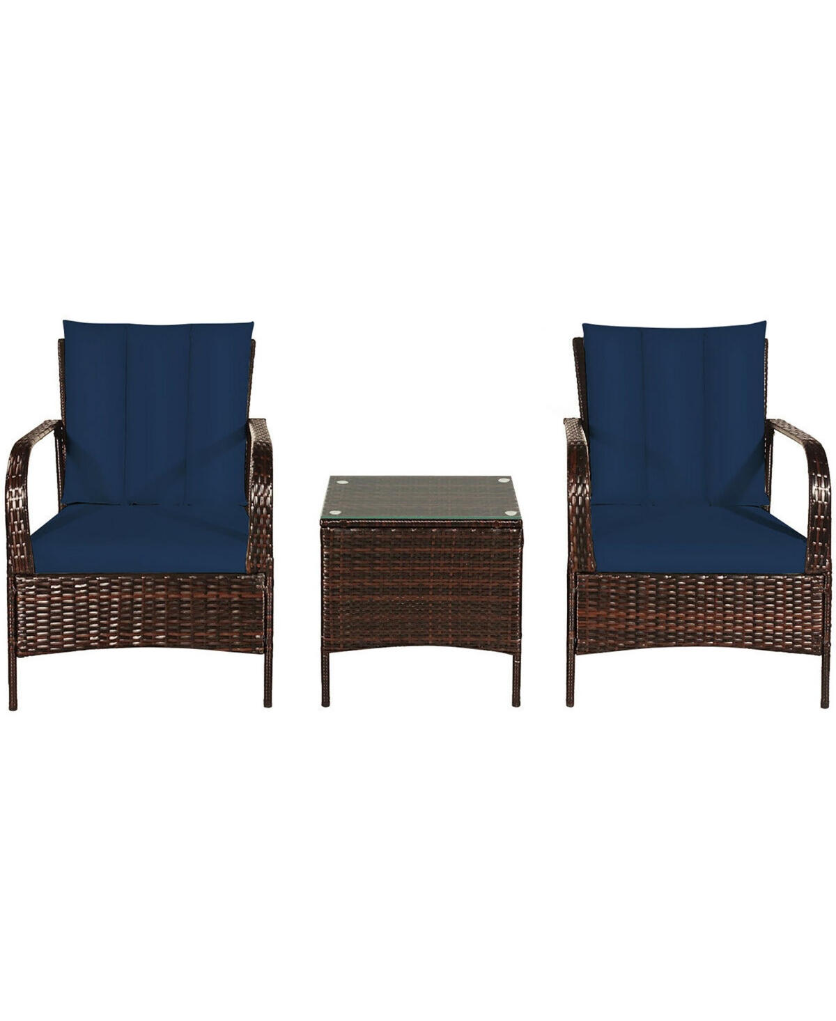 Click here for 3 Pcs Patio Rattan Furniture Set Coffee Table & 2... prices