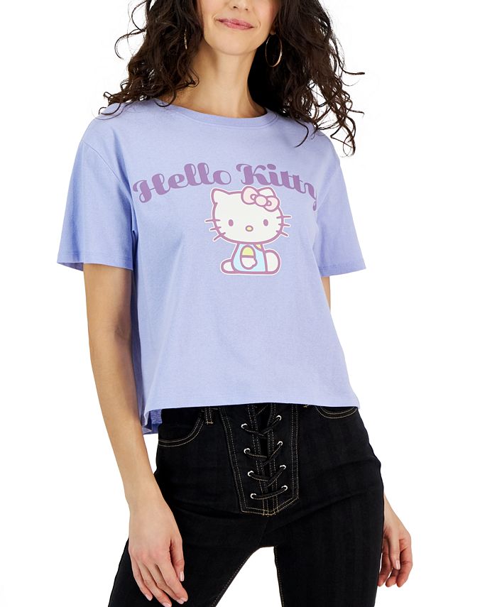 Love Tribe Juniors' Hello Kitty Graphic Crewneck T-Shirt - Macy's