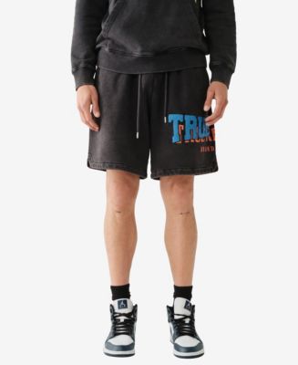 True Religion Men's Vintage-Like Basketball Patch Drawstring Shorts ...