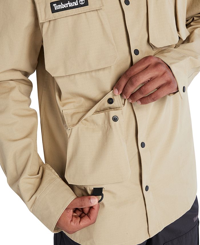 Timberland Men's Button-Front Four-Pocket Utility Overshirt & Reviews ...
